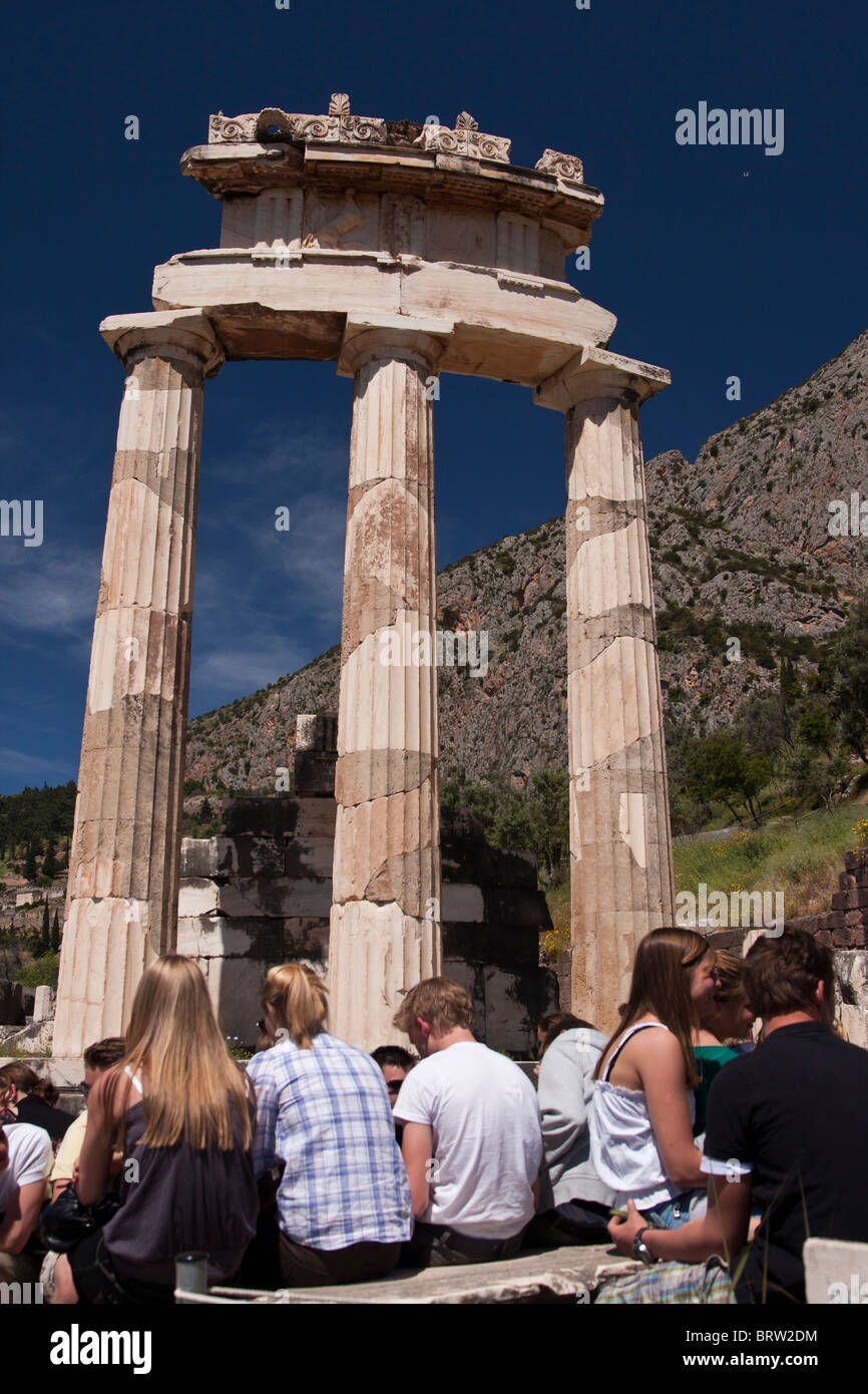 Sanctuary of Athina Pronaia and Tholos building Stock Photo - Alamy
