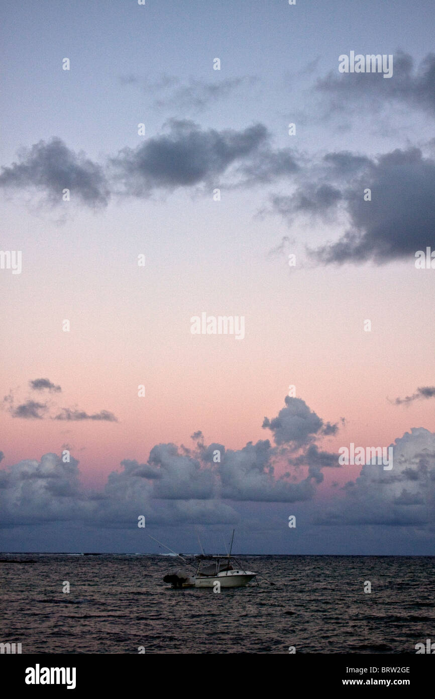 Mauritius beach at sunset Stock Photo - Alamy
