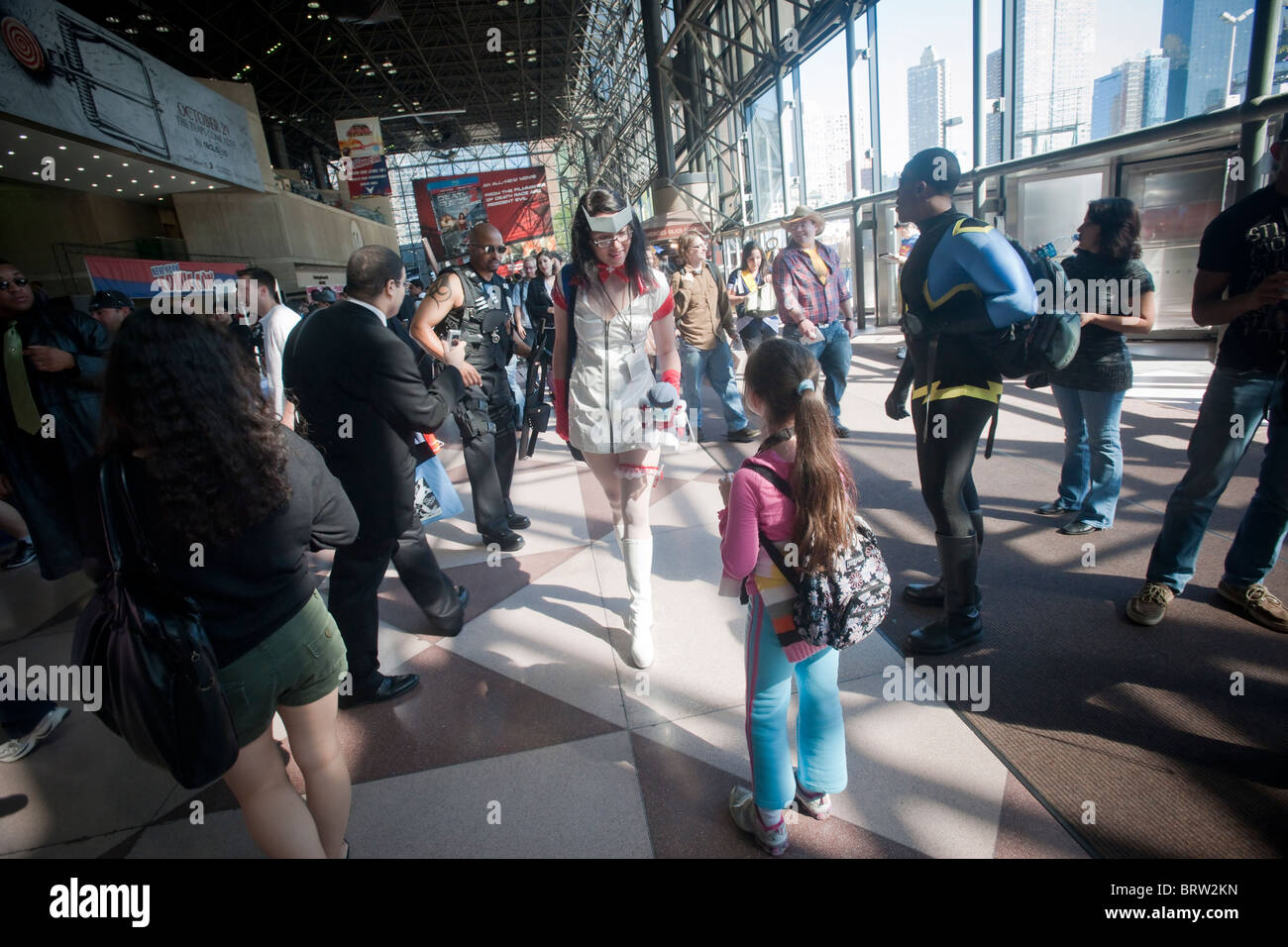 Thousands arrive at Comic Con at the Jacob Javits Convention Center in ...