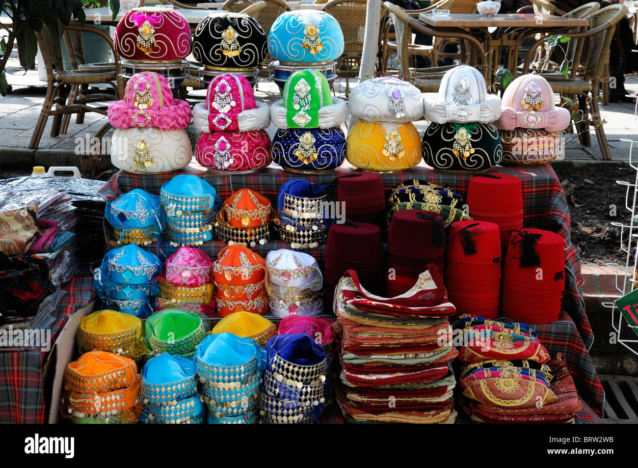 Kapali Carsi Grand Bazaar Istanbul turkish head ware hat fez turban ...