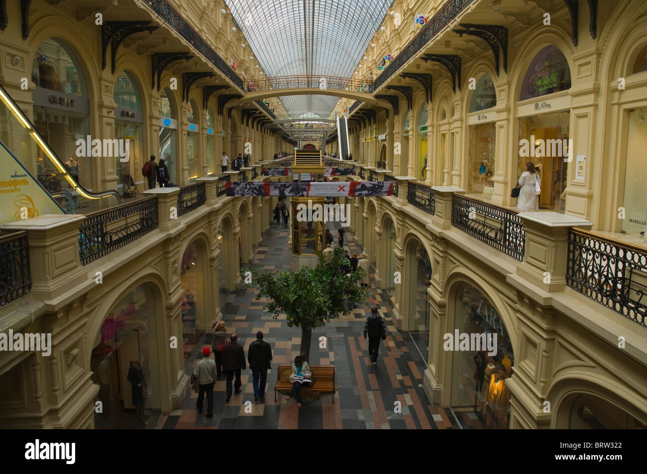 GUM department store interior central Moscow Russia Europe Stock Photo ...