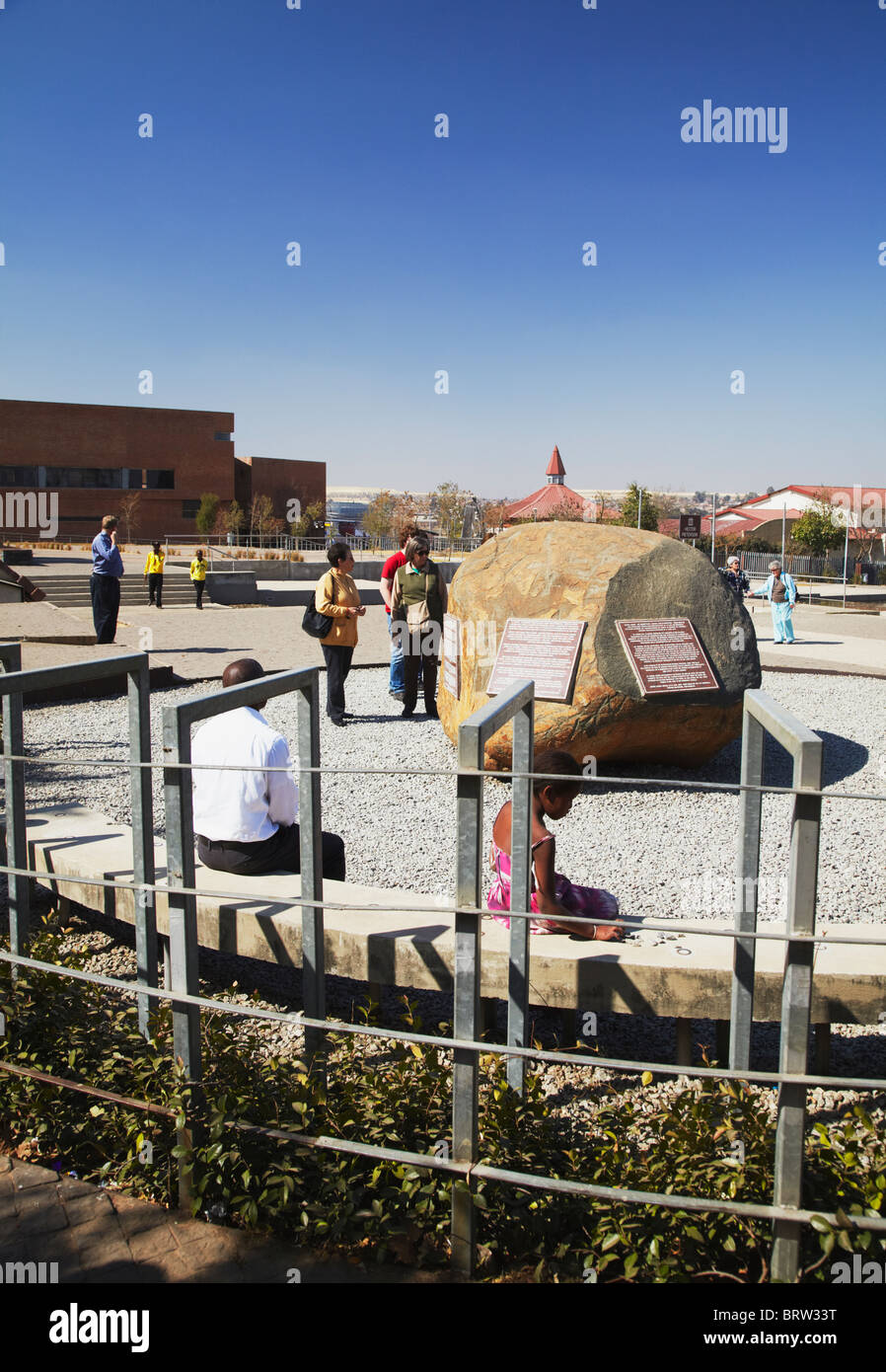 Tourists at Hector Pieterson Museum, Orlando West, Soweto, Johannesburg ...