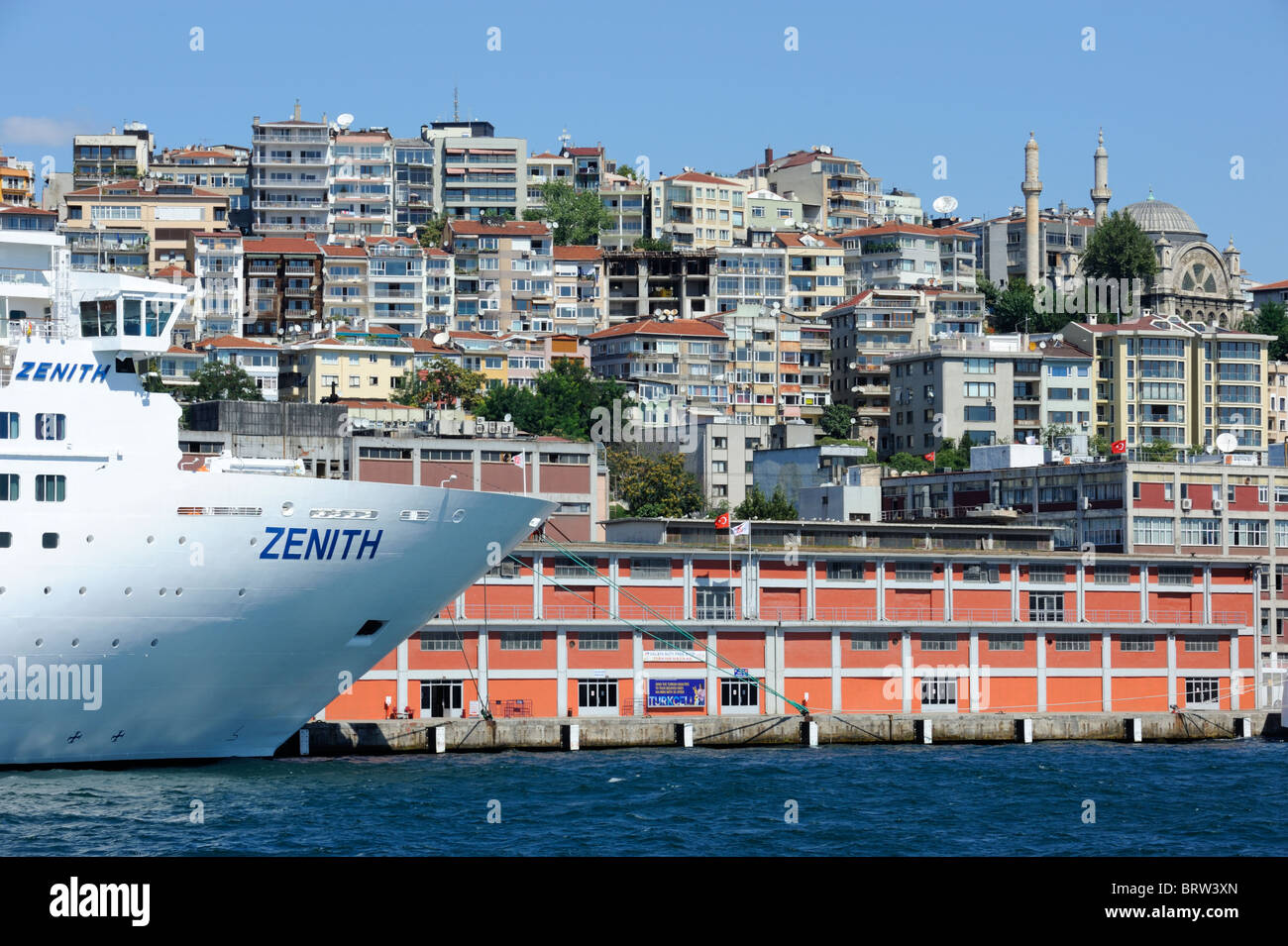 The cruise ship Zenith docked at the cruise ship terminal in Beyoglu ...