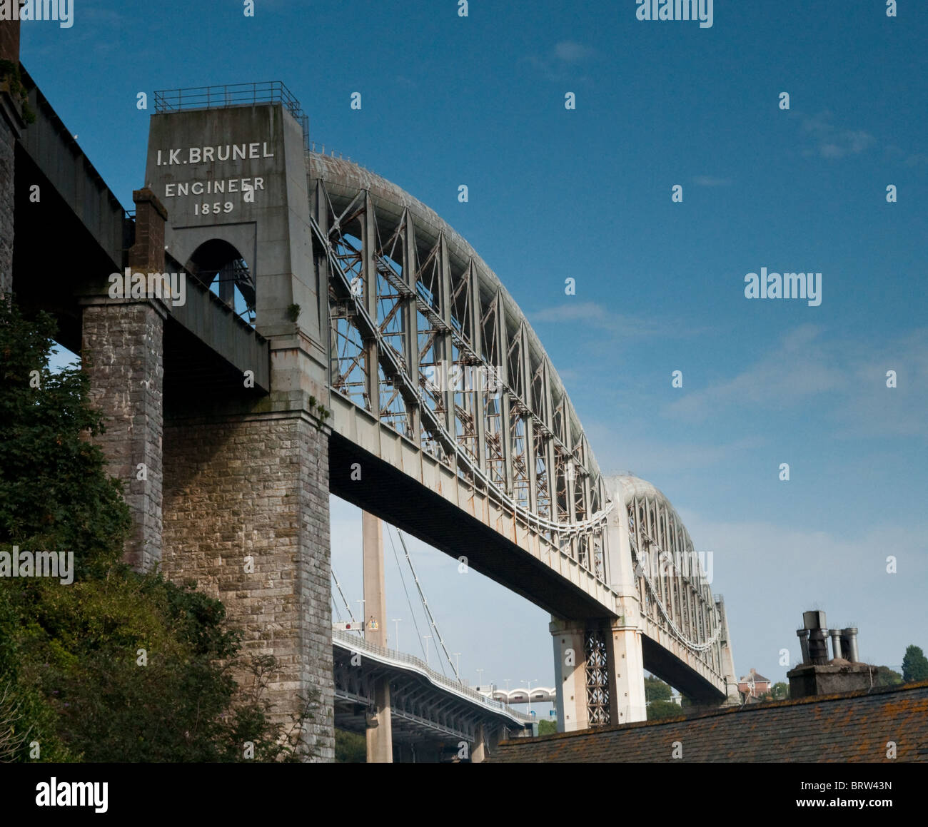 The Tamar Railway Bridge from Saltash Stock Photo - Alamy