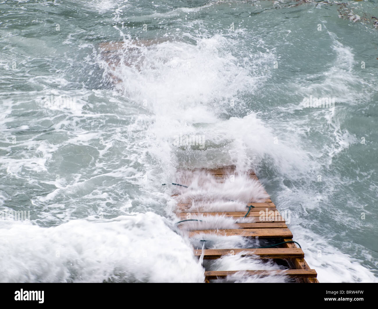 Forces of nature represented with destructive waves of the sea Stock ...