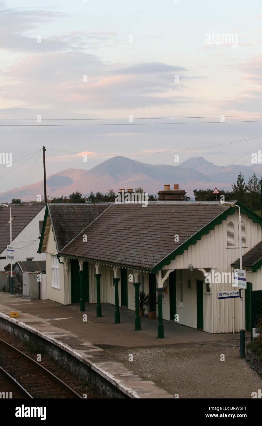 Plockton railway station and mountains of Skye Scotland October 2010 ...