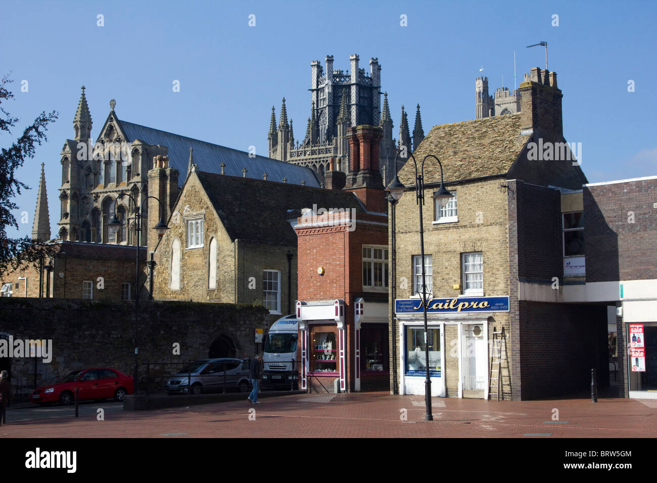 ely town centre cambridgeshire east anglia england uk gb Stock Photo ...