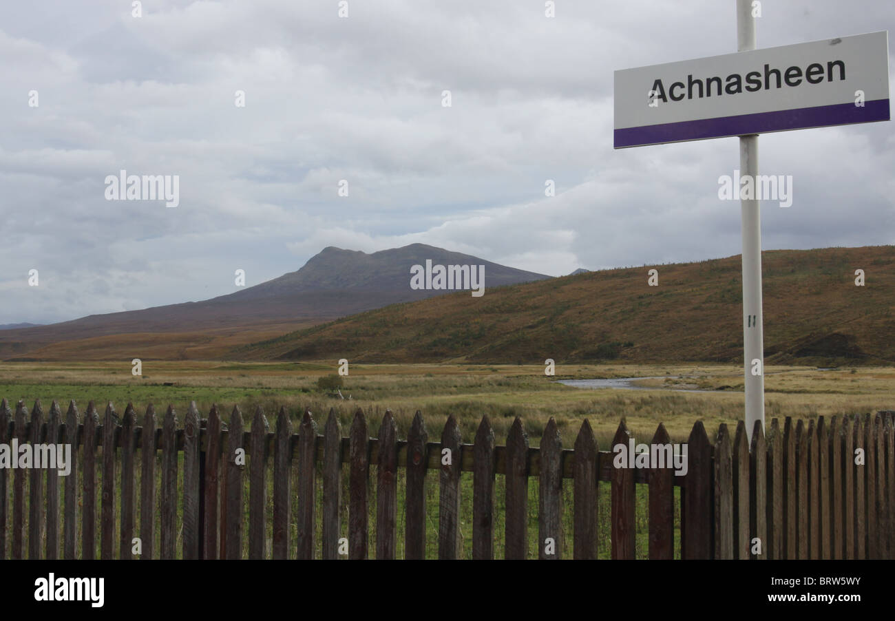 Achnasheen railway station Scotland October 2010 Stock Photo - Alamy