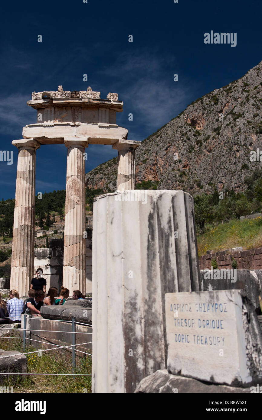 Sanctuary of Athina Pronaia and Tholos building Stock Photo - Alamy