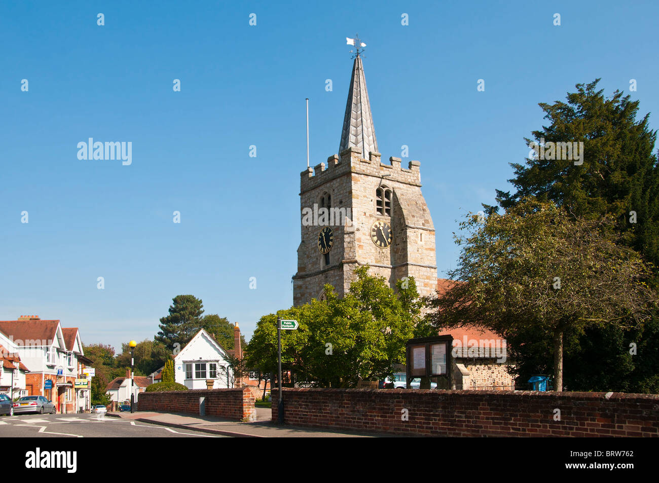Chobham Village Church Stock Photo - Alamy