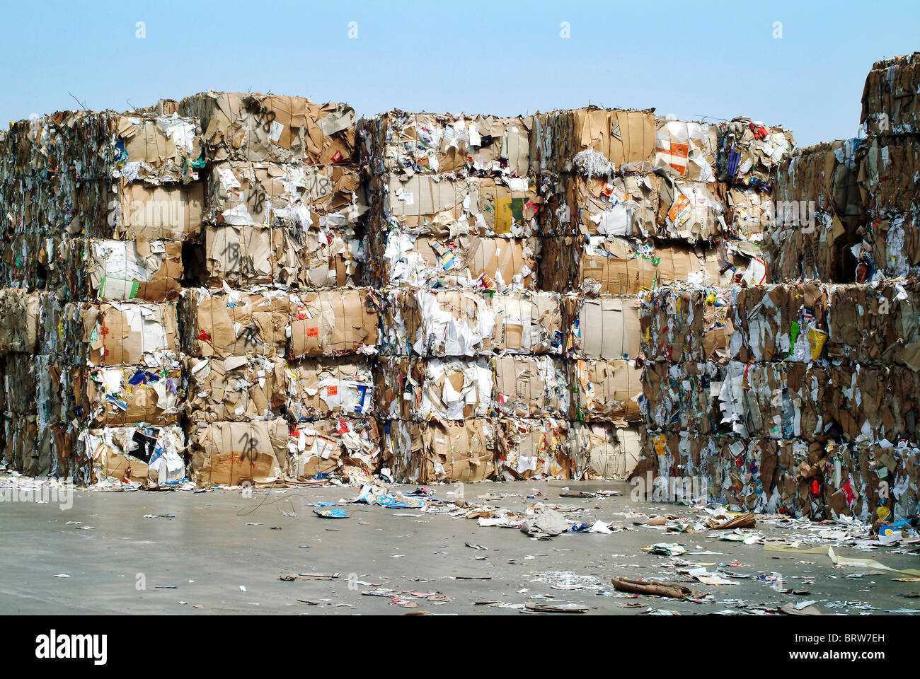 Stack of waste paper for recycling Stock Photo - Alamy