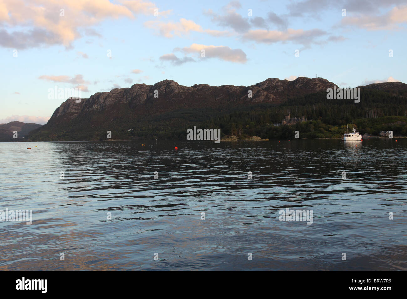Loch Carron at dusk Scotland October 2010 Stock Photo - Alamy