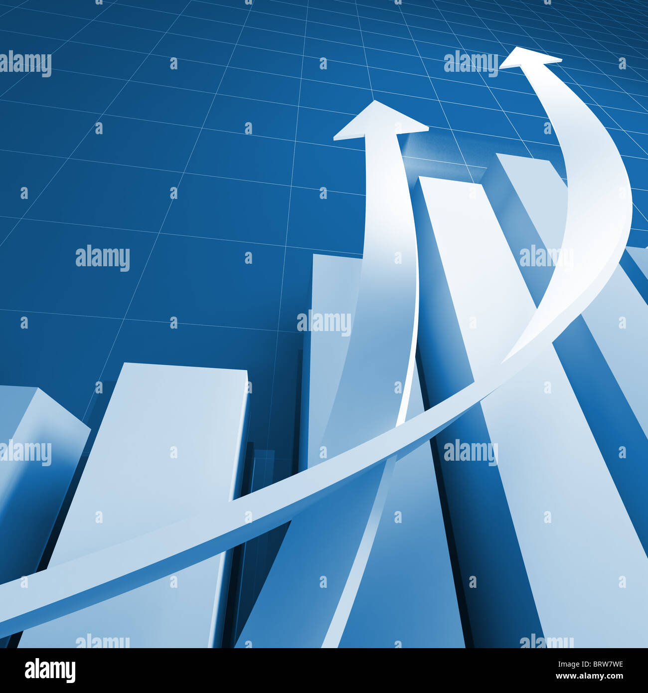 business chart graph background with growing arrows Stock Photo - Alamy