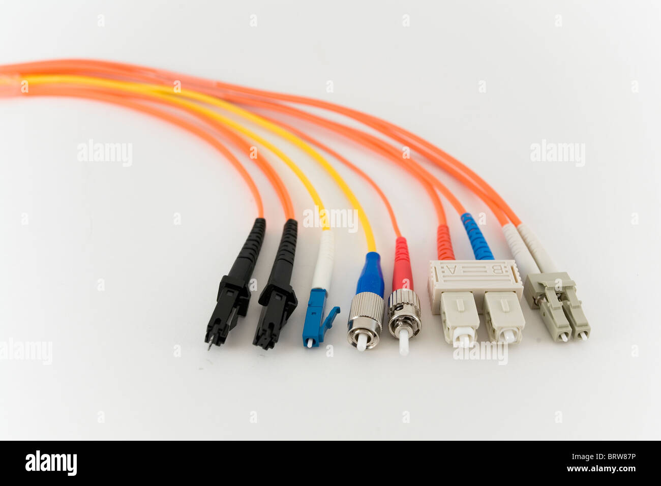 Cables, connectors, black, blue, red, white, close up, macro, studio ...