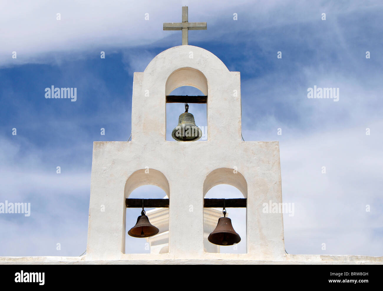 Cross and Bell Tower at Mission San Xavier del Bac Tucson Arizona Stock ...