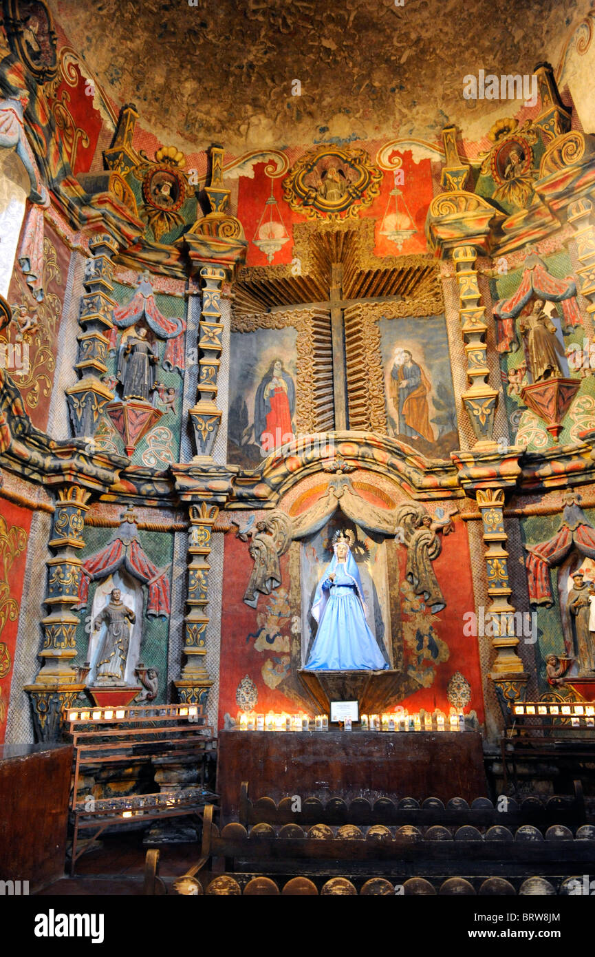 Interior of Mission San Xavier del Bac Tucson Arizona Stock Photo - Alamy