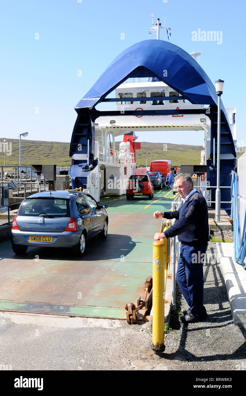 Shetland Inter Island Ferry The Hendra that services the island of ...
