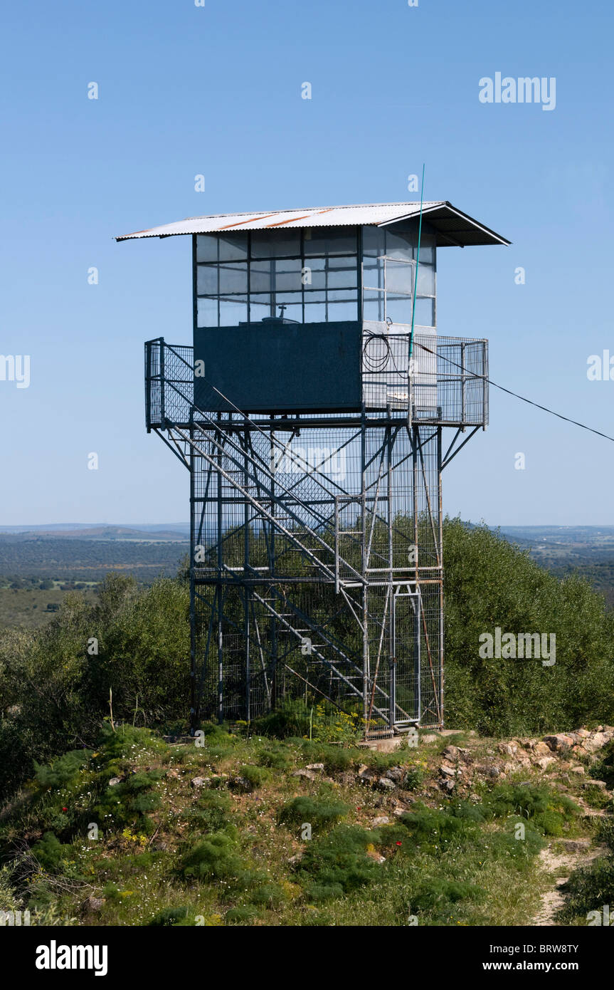 Forest fire spotting tower Stock Photo - Alamy