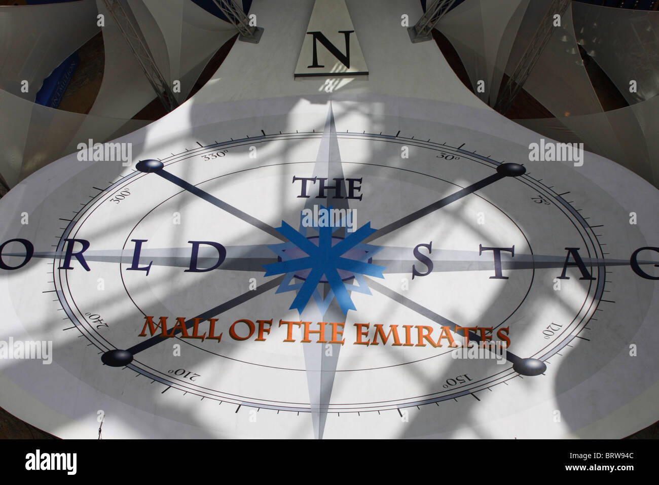 Compass inside Mall of Emirates, Dubai, United Arab Emirates Stock ...