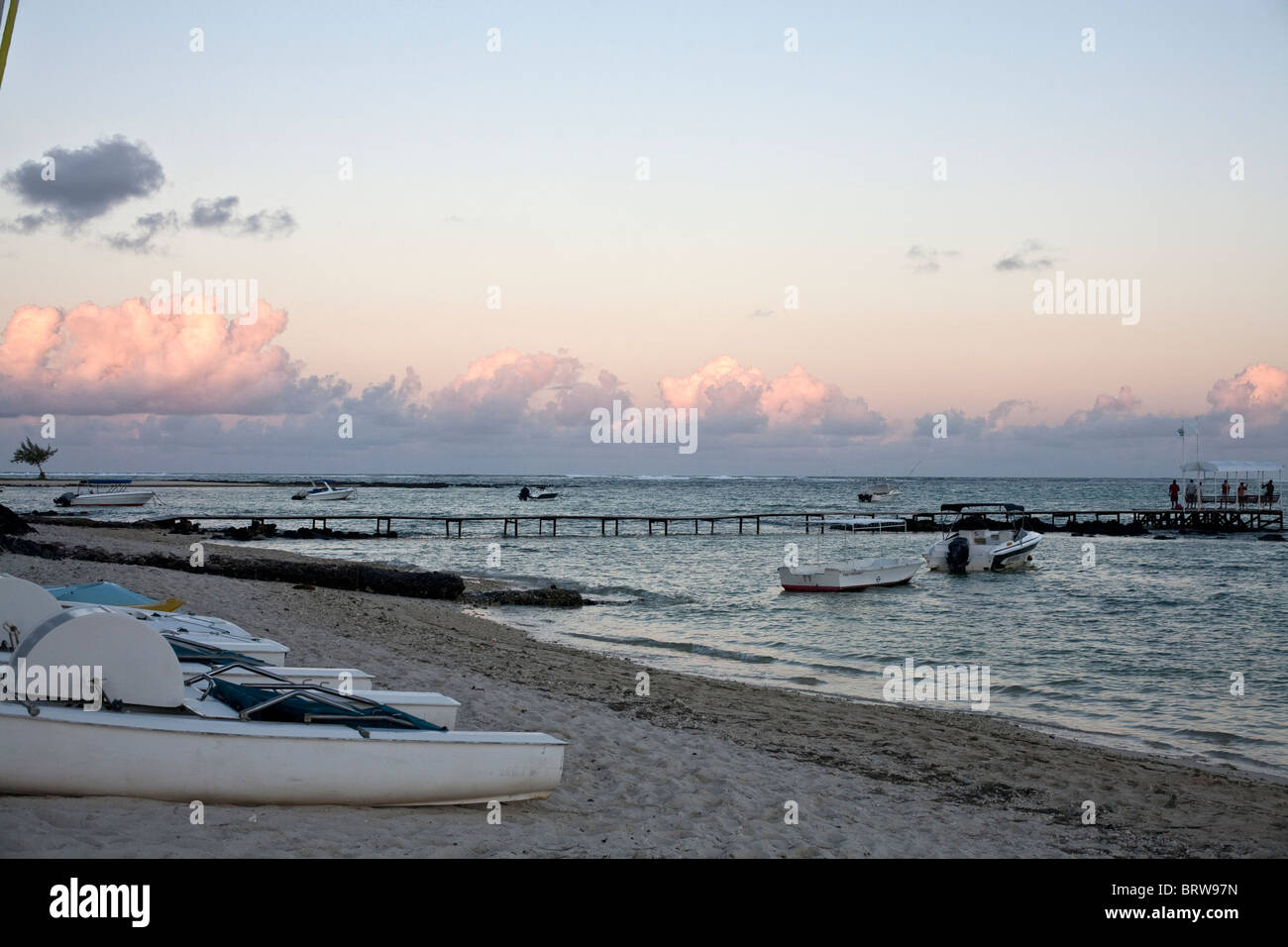 Mauritius beach sunset hi-res stock photography and images - Alamy