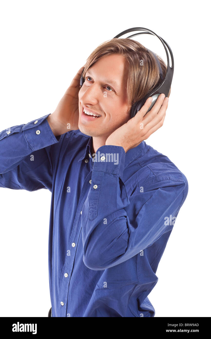 young men feeling the music Stock Photo - Alamy