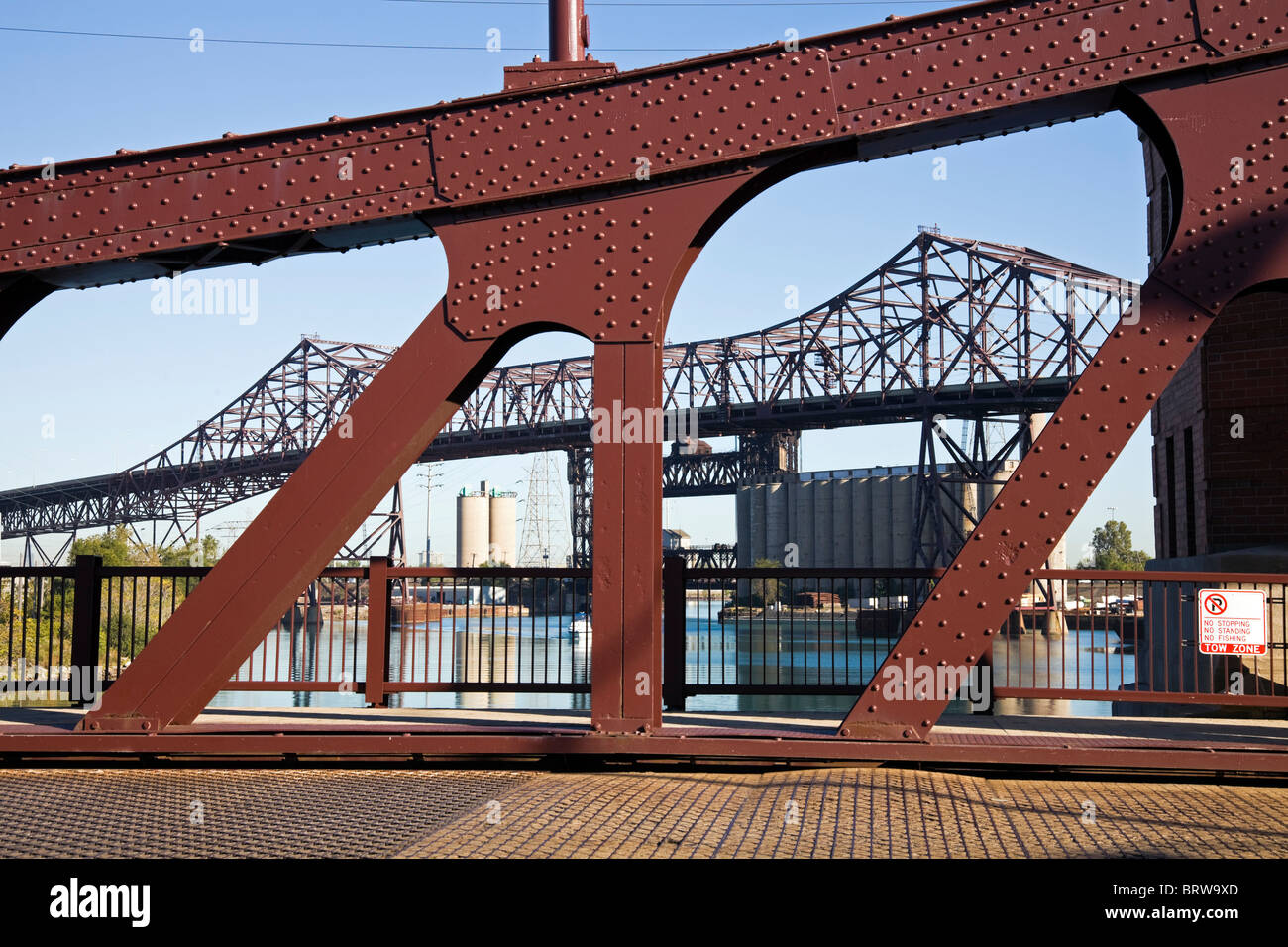 Bridges of Chicago - Chicago Skyway Bridge framed in another bridge ...