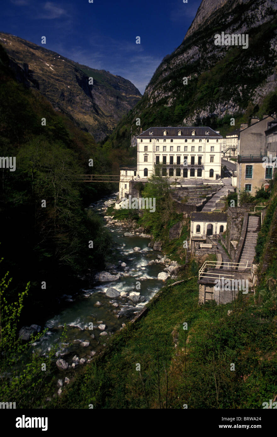 Thermal spa, Pyrenees Mountains, village of, Les Eaux Chaudes ...