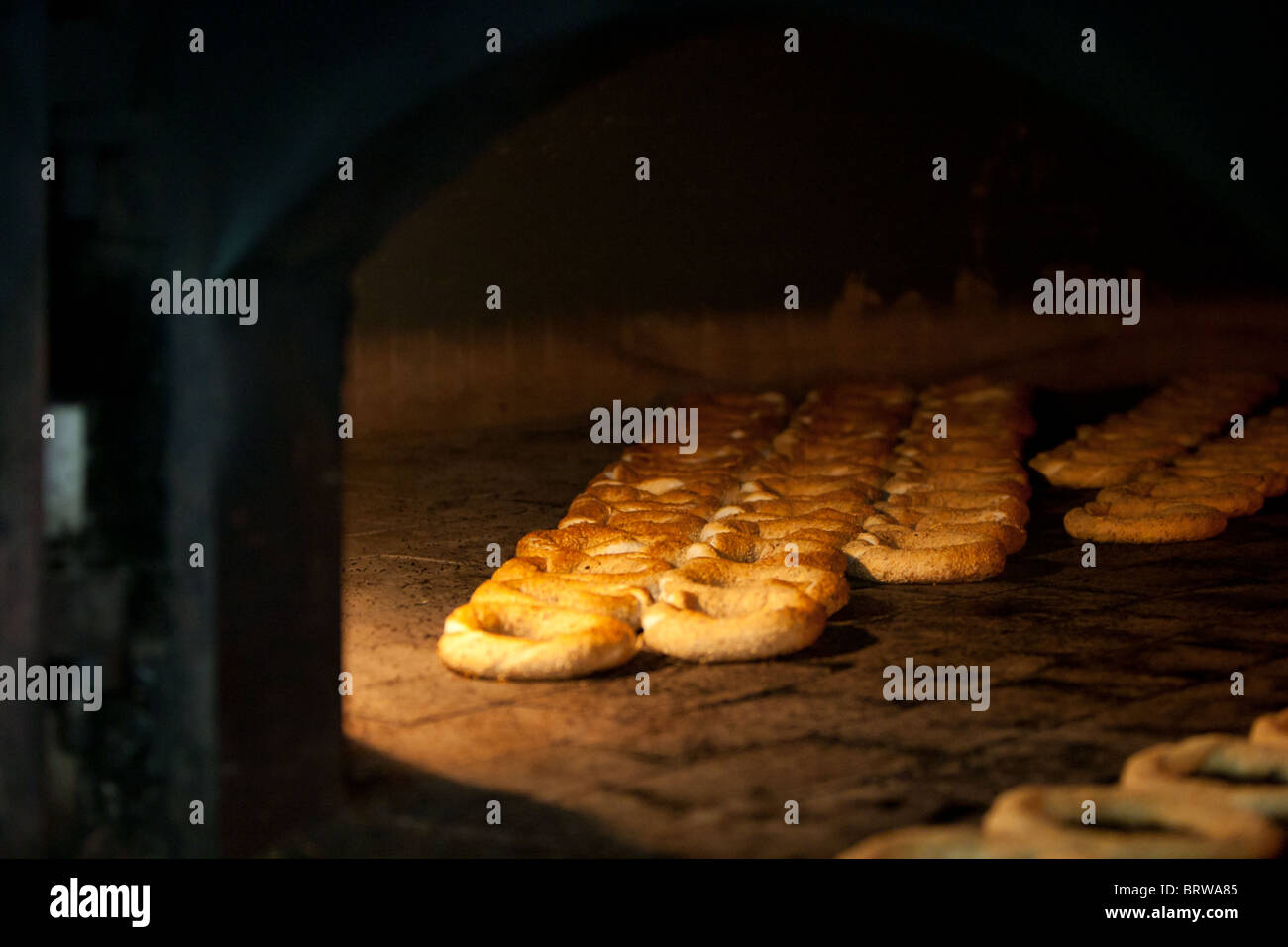 fresh simit in an oven, Istanbul, Turkey Stock Photo - Alamy