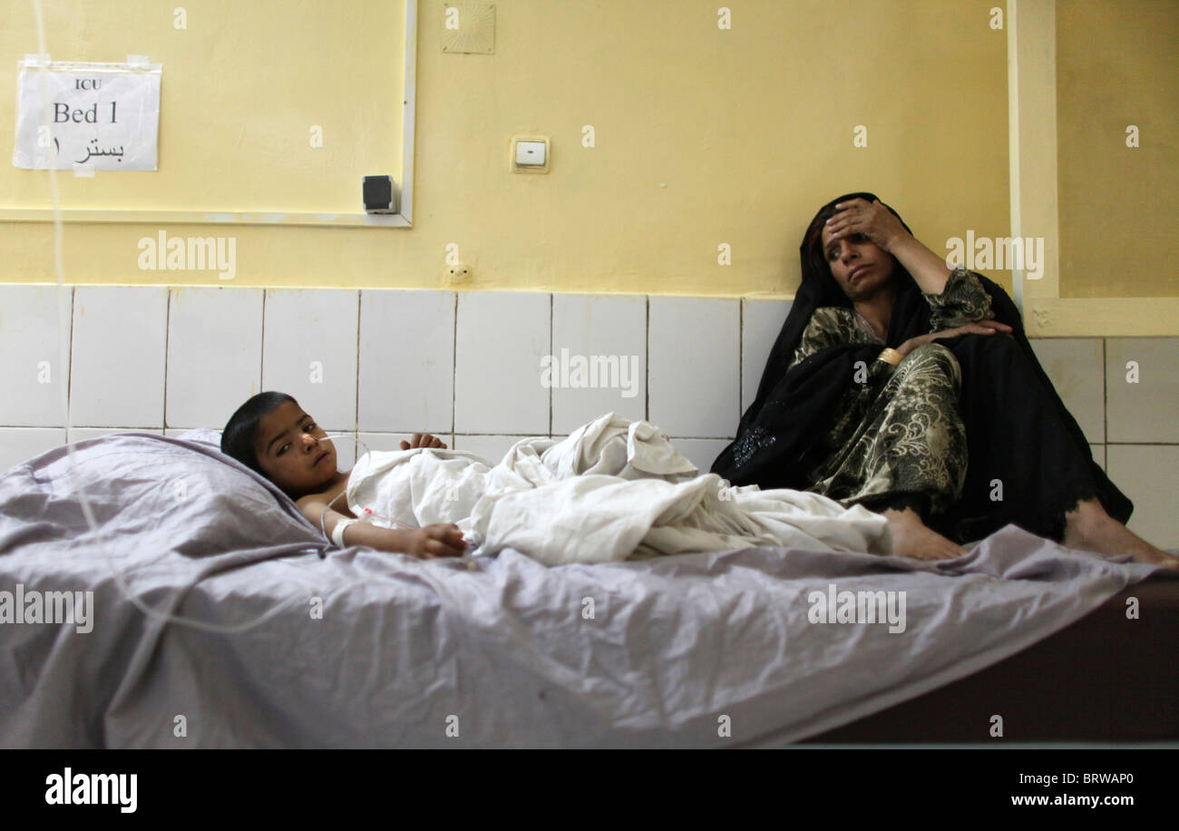 Injured woman in the emergency room of the hospital hi-res stock ...