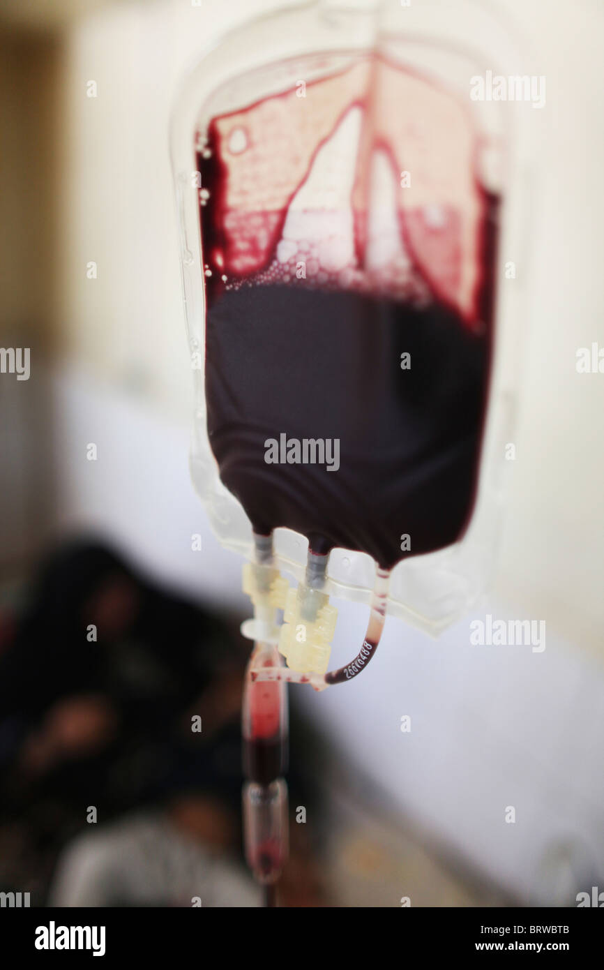 bloodbag in an Afghan hospital Stock Photo - Alamy