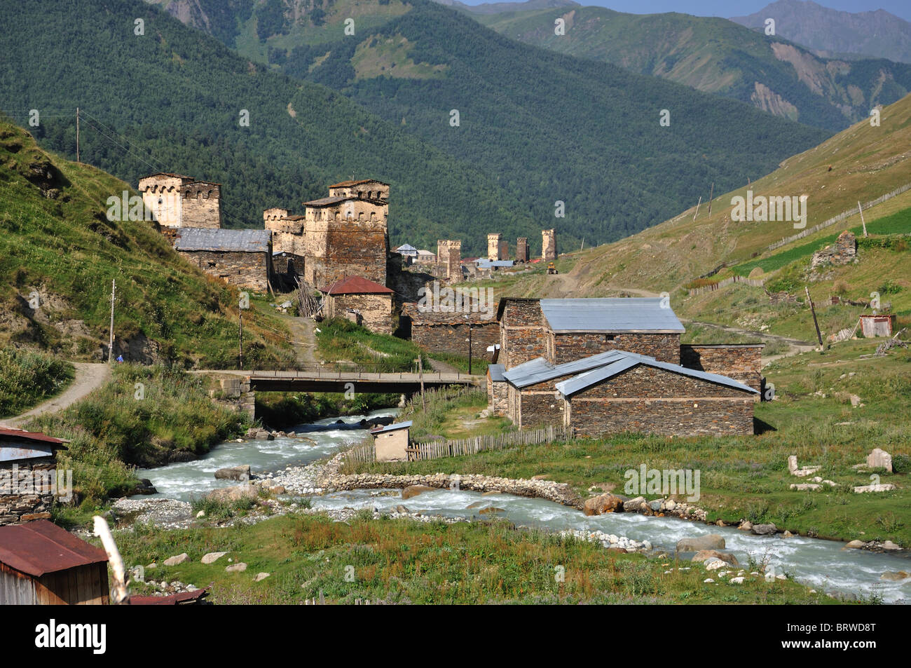 Very beautiful and UNESCO village Usghuli in Upper Svaneti, Georgia ...