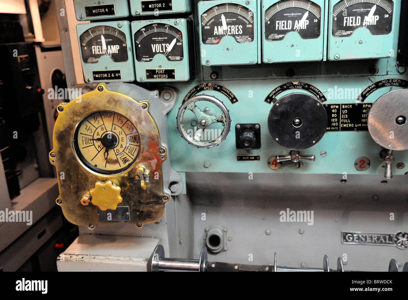 Instrumentation on ww2 submarine uss hi-res stock photography and ...