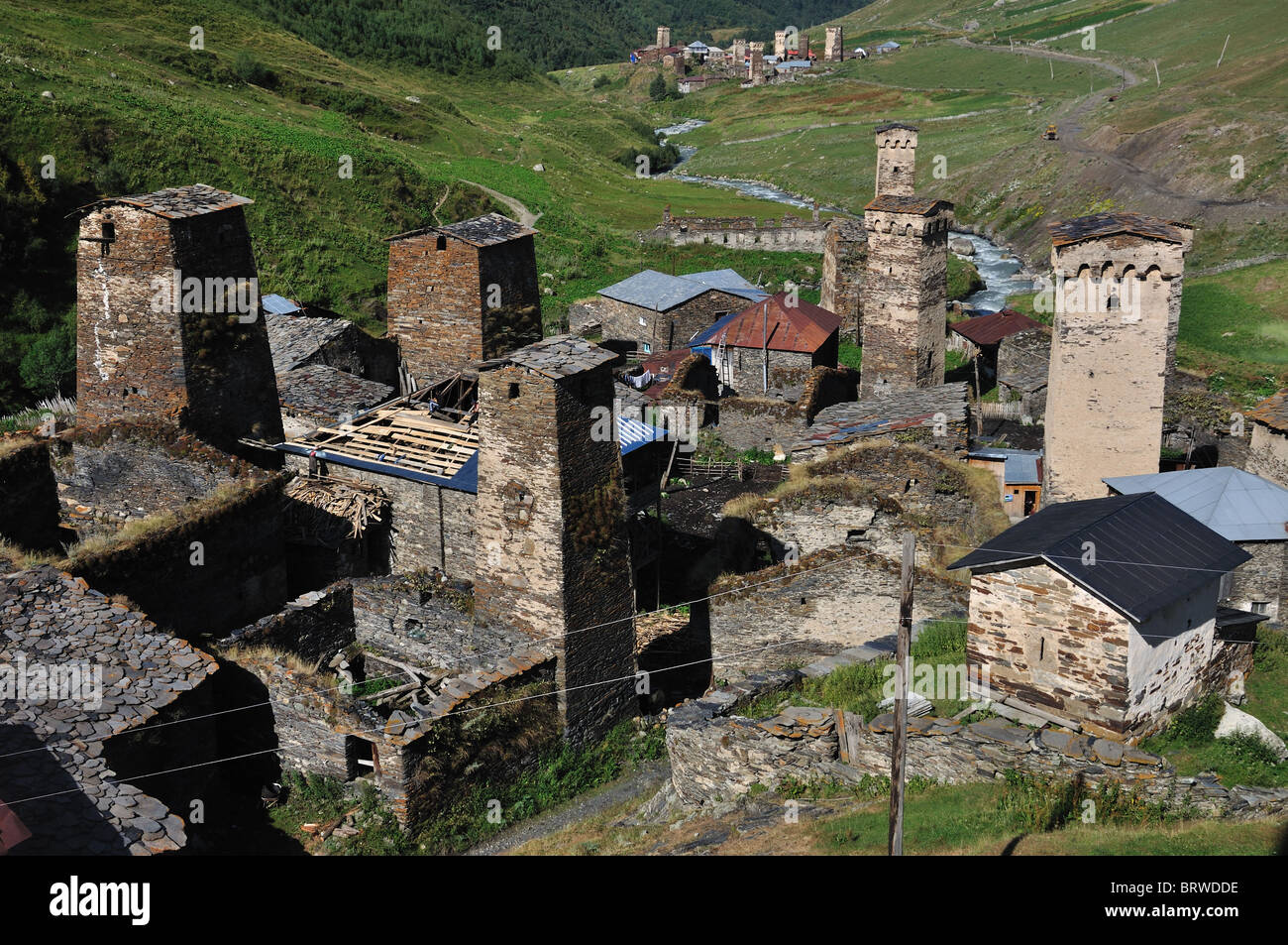 Very beautiful and UNESCO village Usghuli in Upper Svaneti, Georgia ...