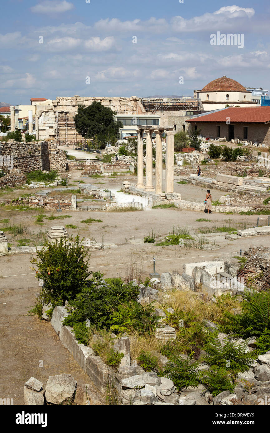 Hadrian's Library Athens Greece Stock Photo - Alamy