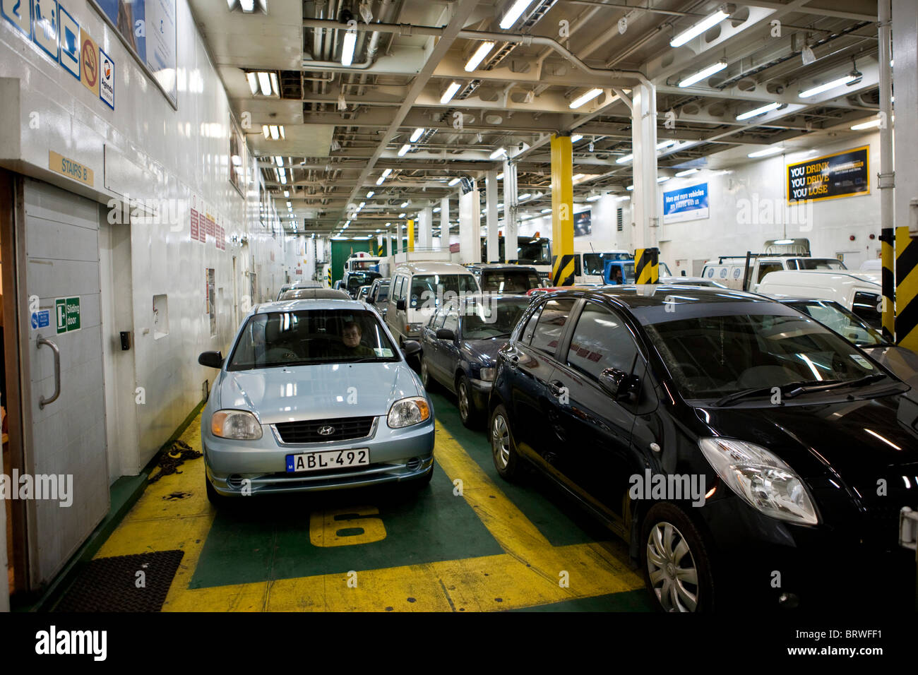 Loading deck with cars on a ferry, Gozo, Malta, Europe Stock Photo - Alamy