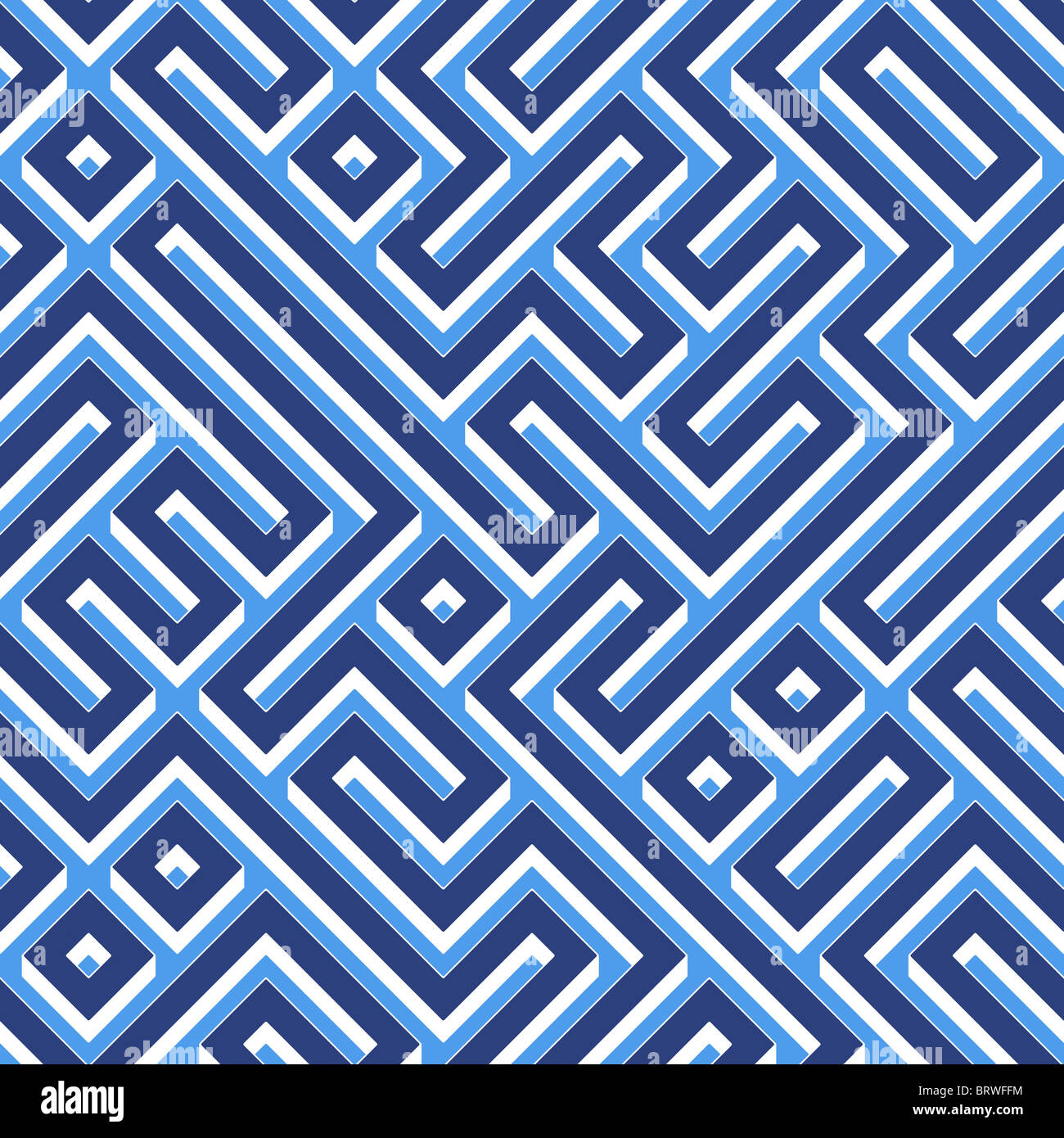 blue maze pattern with walls and corridors. tiles seamlessly Stock ...