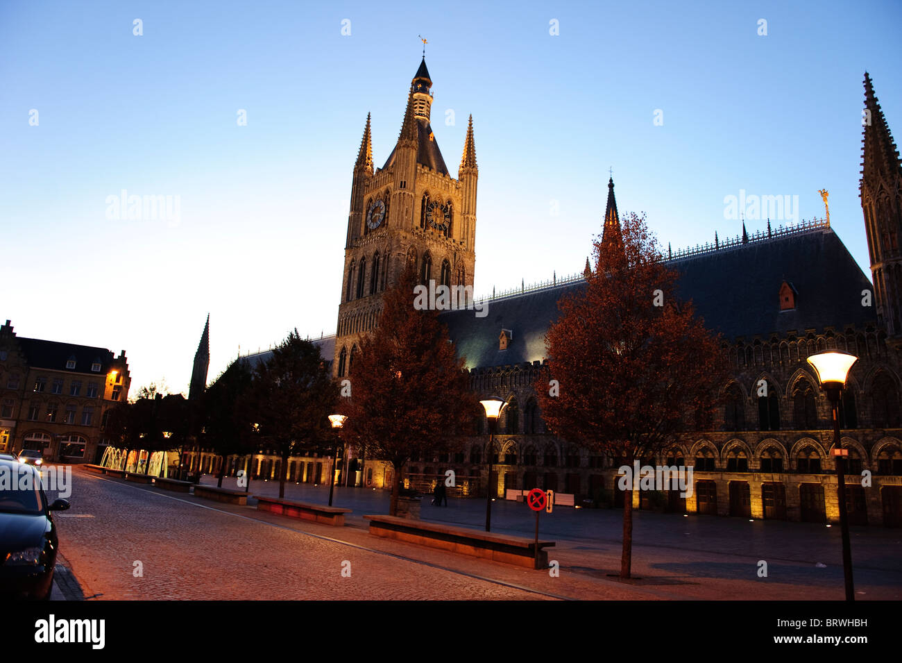 Ypres cloth hall bell tower hi-res stock photography and images - Alamy