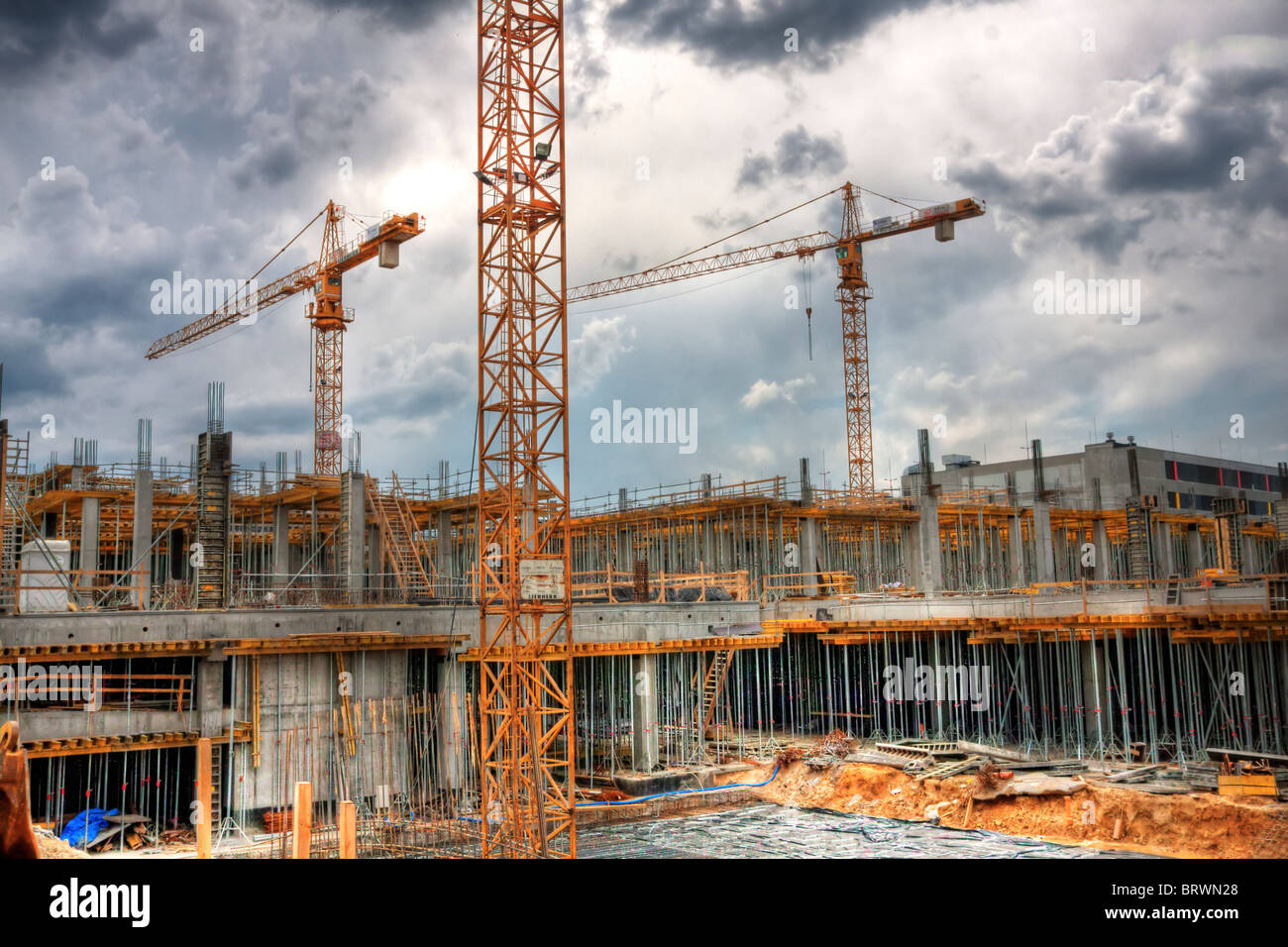 Construction work site Stock Photo - Alamy