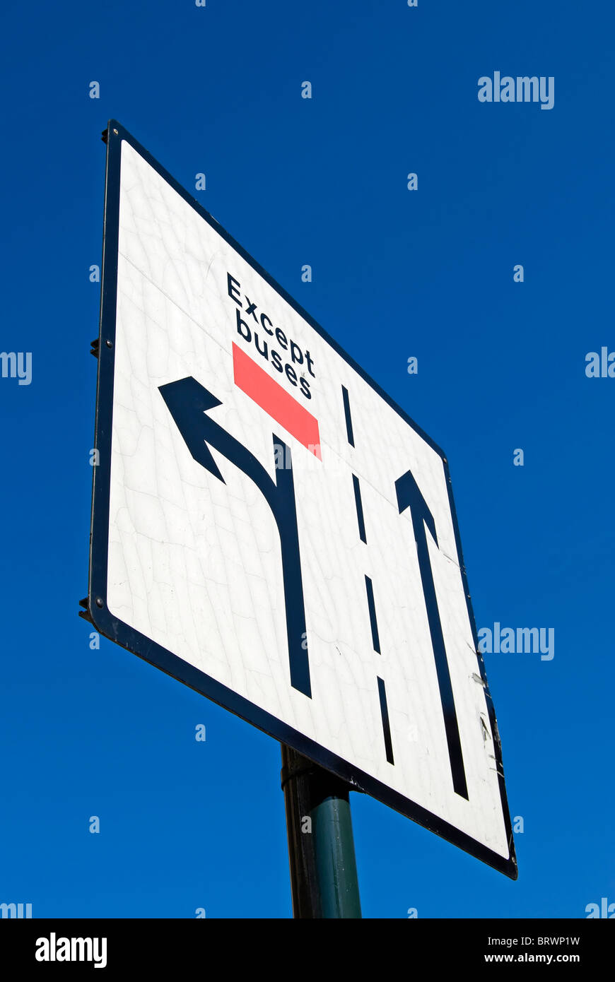 Bus lane only road sign hi-res stock photography and images - Alamy