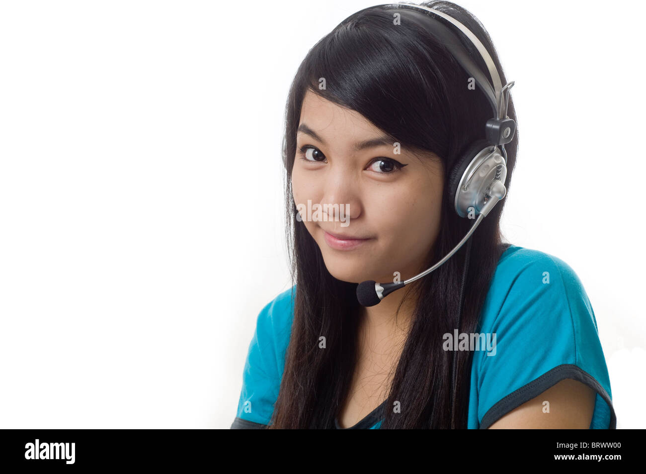Asian female sales clerk Cut Out Stock Images & Pictures - Alamy