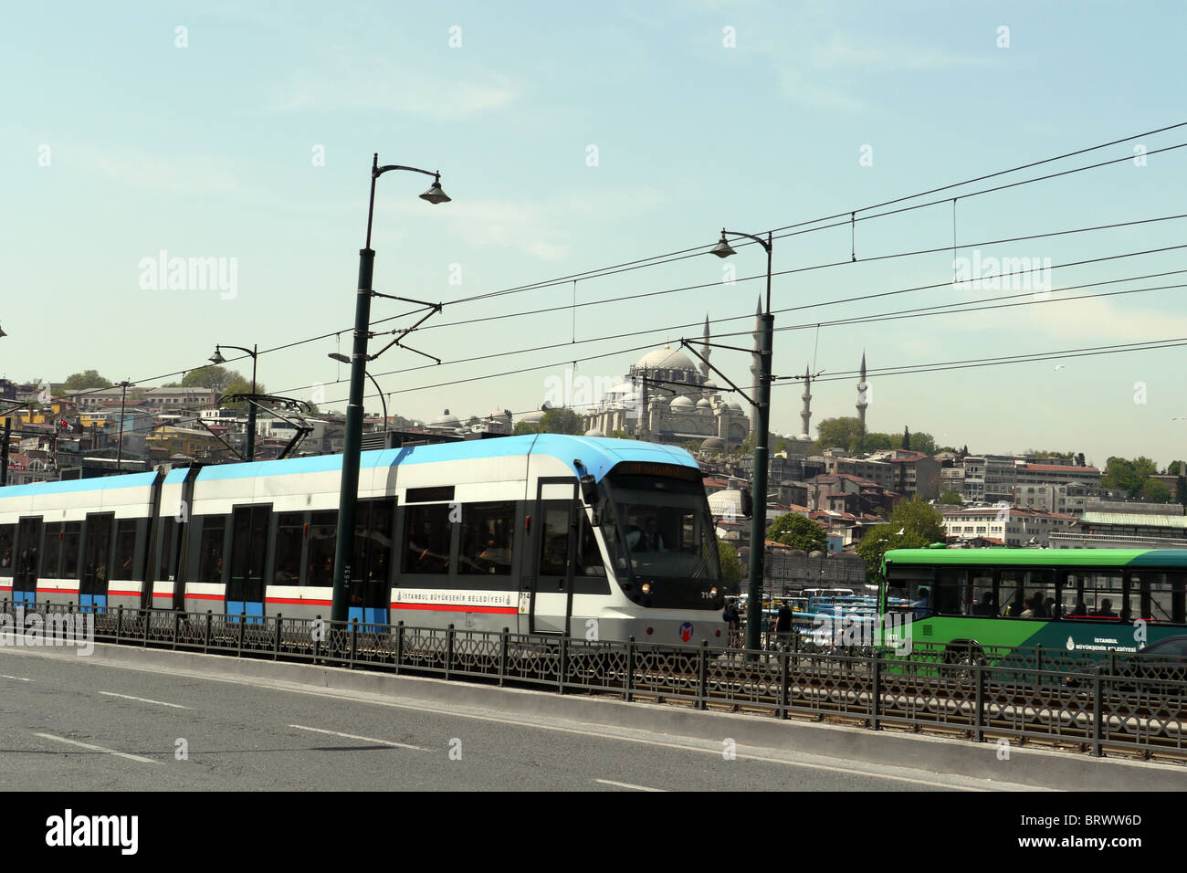 TURKEY Modern tram, Istanbul. photo by Sean Sprague Stock Photo - Alamy
