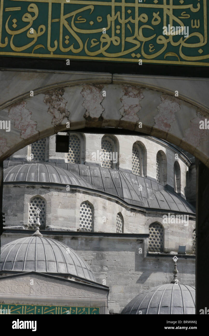 TURKEY Yeni Mosque archway, Istanbul. photo by Sean Sprague Stock Photo ...