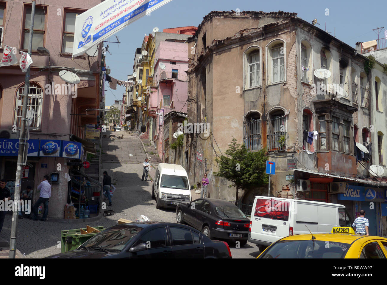 TURKEY Street scene in Kumkapi which used to be the old Armenian ...
