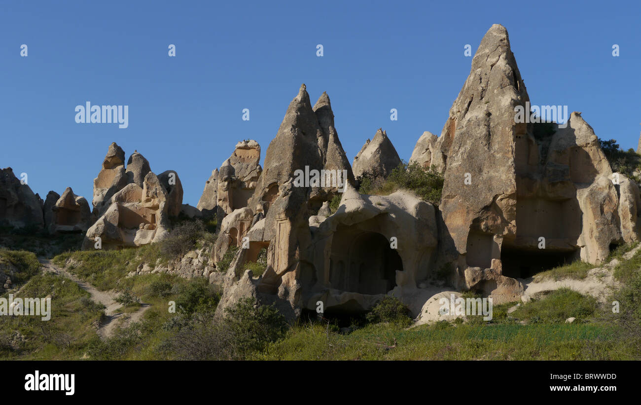TURKEY Cave dwellings at Goreme, Cappadocia. photo by Sean Sprague ...