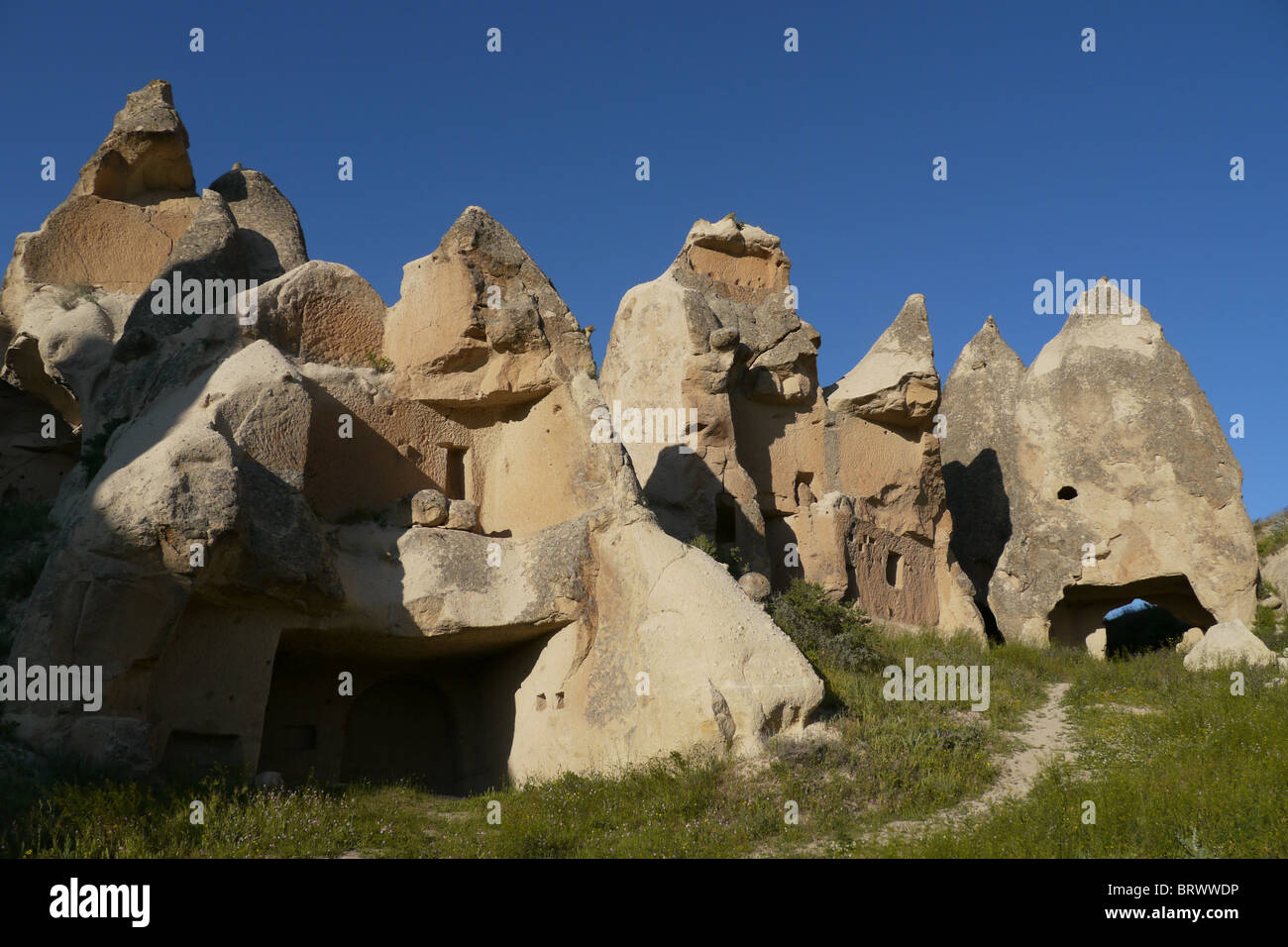 TURKEY Cave dwellings at Goreme, Cappadocia. photo by Sean Sprague ...