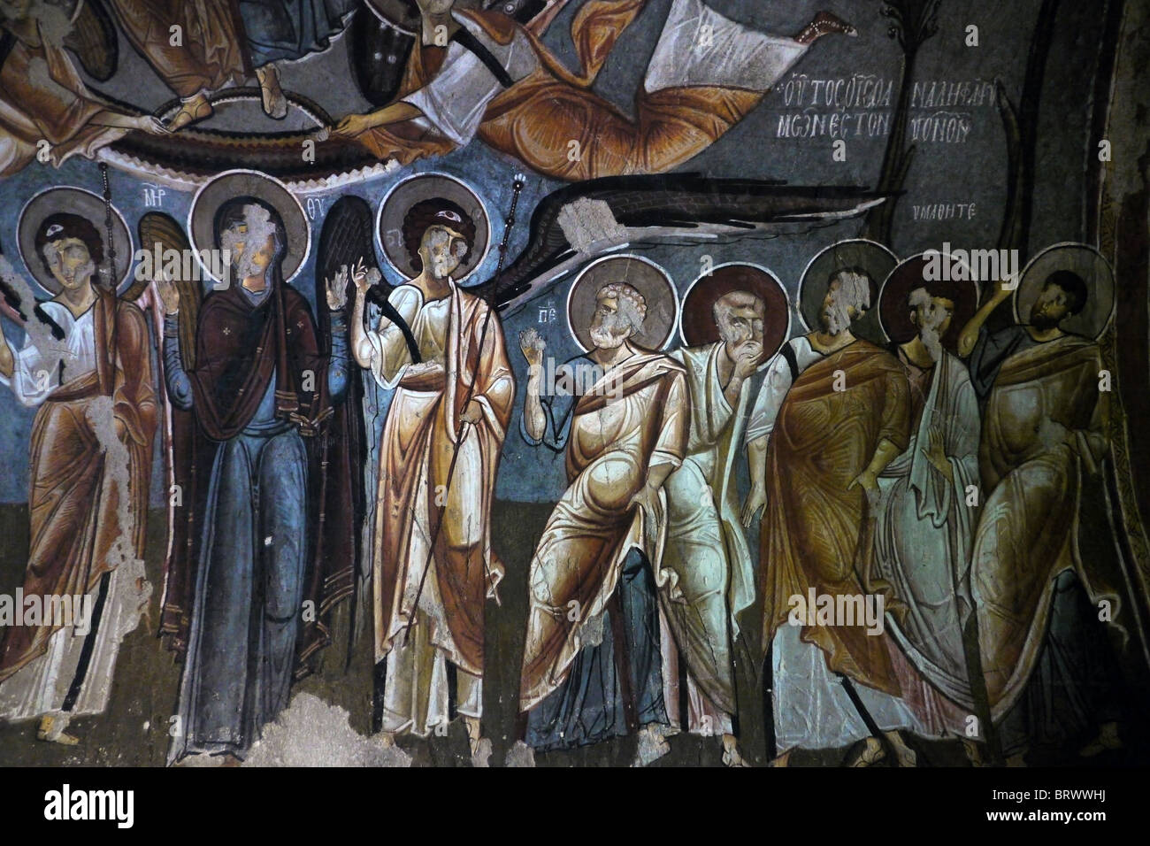 TURKEY Goreme Open Air Museum, Cappadocia. Frescoes of the Karanlik ...