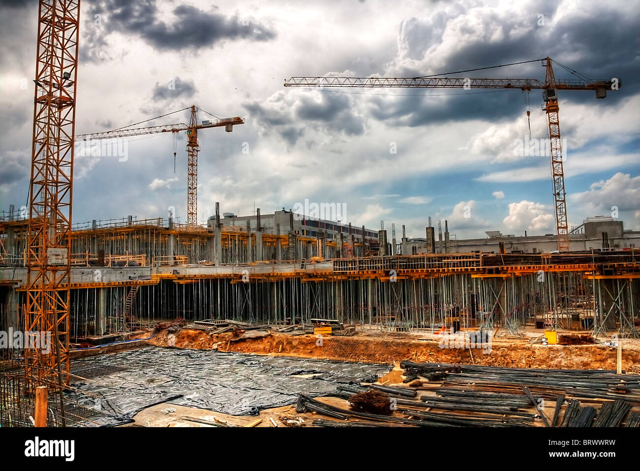 Construction work site Stock Photo - Alamy