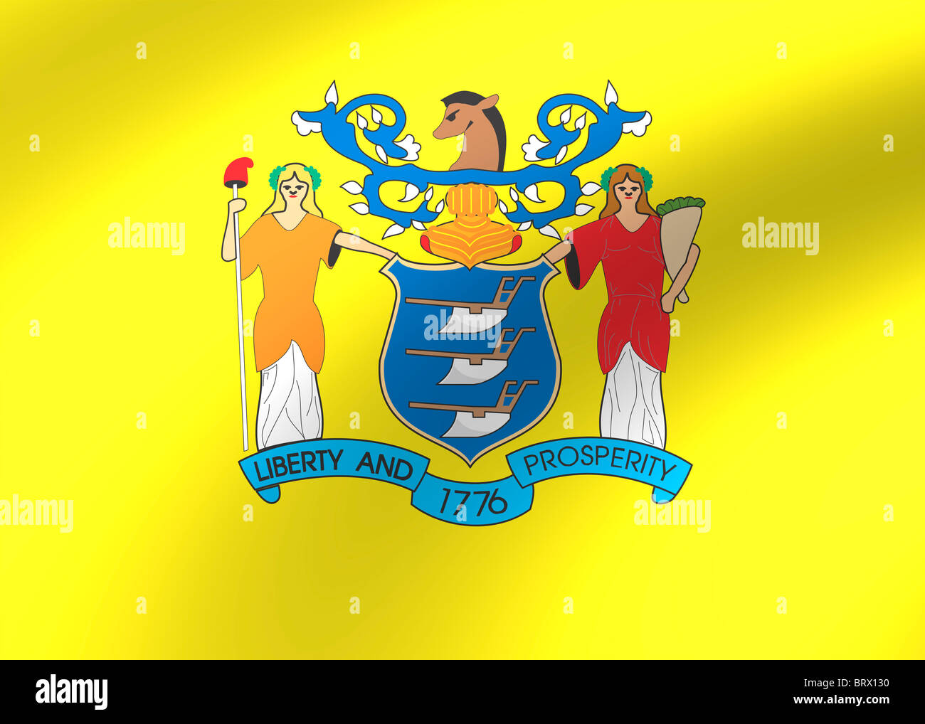 New Jersey flag Stock Photo - Alamy