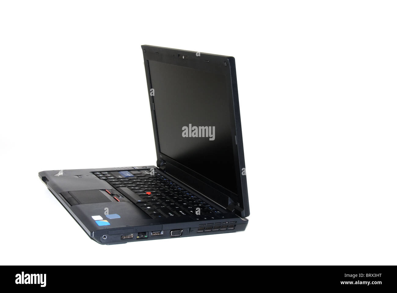 Isolated laptop computer on white background in Studio Stock Photo - Alamy