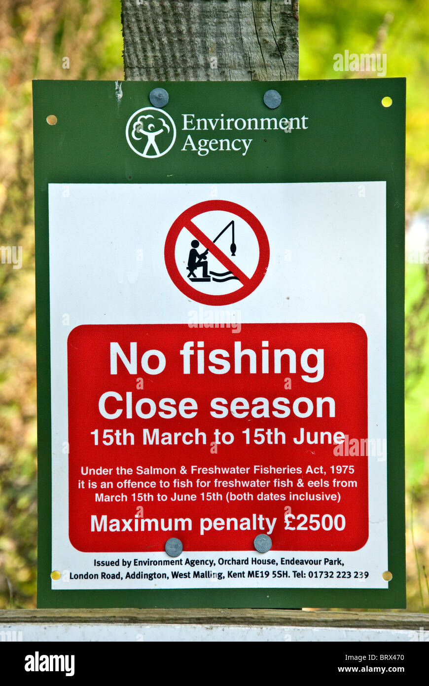 No fishing sign Stock Photo - Alamy